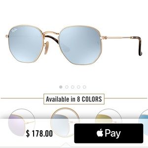 Ray-Ban | Accessories | Brand New Rayban Hexagon Silvergold | Poshmark